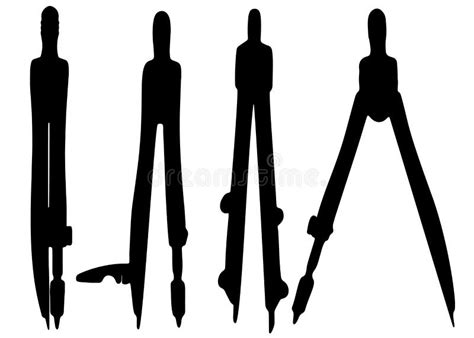 School Compass In The Set Stock Vector Illustration Of Vector 229428606