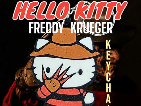 Hello Kitty Freddy Kreuger Keychain By Noproblem Makerworld Download