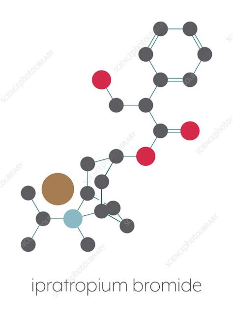 Ipratropium Bromide Asthma Drug Molecule Illustration Stock Image