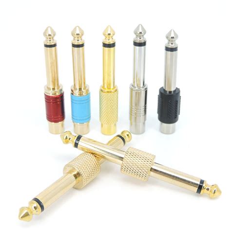 635mm Male Mono To Rca Female Rca Female Socket 65mm Jack Adapter