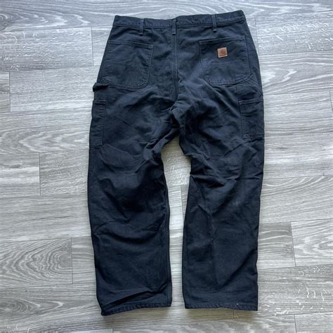 Crazy Vintage Black Carhartt Blanket Lined Pants Depop