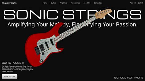 Sonic Strings 3d Animated E Commerce Website Project Files