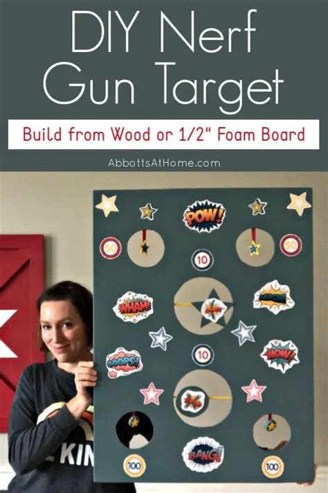Make A Fun Nerf Gun Target Board Easy Diy Steps And Video Abbotts At Home