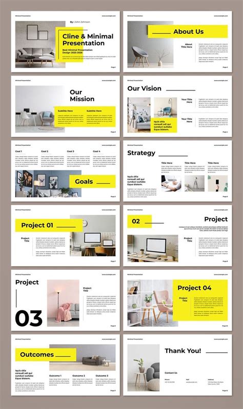 Clean Minimalist Presentation Icon Design Powerpoint Design Business
