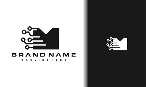 Letter M Tech Logo 49979521 Vector Art At Vecteezy