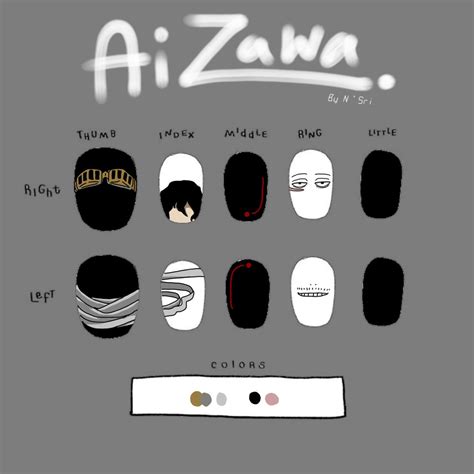 แบบลาย Aizawa Unghie Idee Unghie Stile Anime Unghie