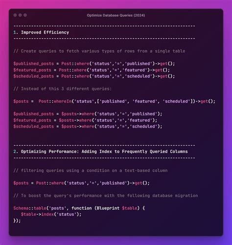 Optimize Database Queries Pervaiz Iqbal