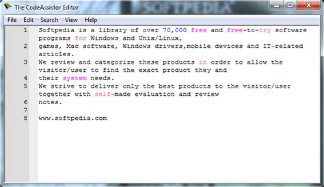 The Codeassistor Editor Download Softpedia