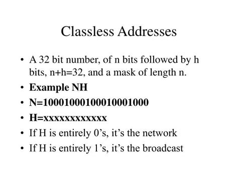 Ppt Classless Addresses Powerpoint Presentation Free Download Id5450897