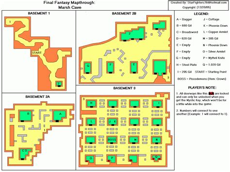 Final Fantasy Marsh Cave Map Map For Playstation By Starfighters76