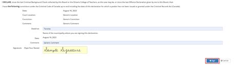 Offence Declaration Digital Signature Process Overview Edsembli Support