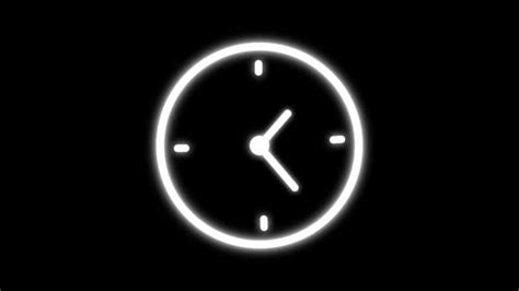 Technology Timer Analog Clock White Elements Motion Graphics Ft