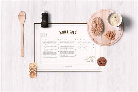 Classy Food Menu 6 Template On Yellow Images Creative Store