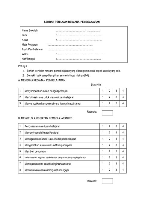 Program Supervisi Kepala Sekolah Contoh Untuk Smk Docx