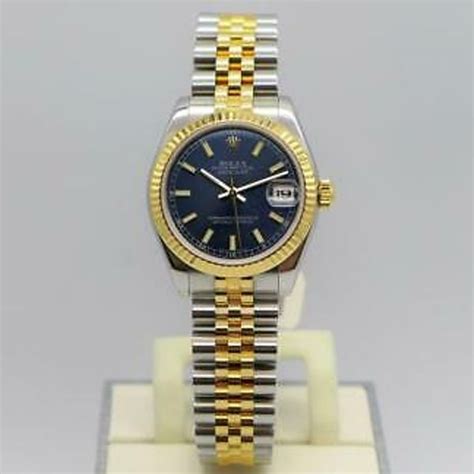 Rolex Oyster Perpetual Datejust Two Tone 31mm Blue Dial Jubilee