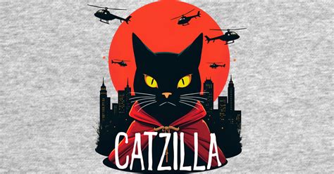 Catzilla Cute Art Japanese Cat Catzilla Cute Art Japanese Cat T