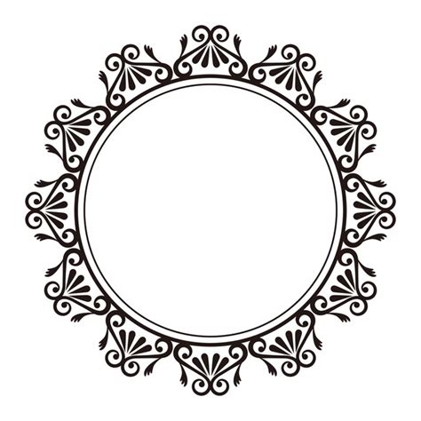 Premium Vector Monochrome Circular Antique Decorative Frame