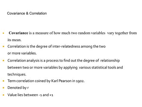 Topic 5 Covariance And Correlationpptx