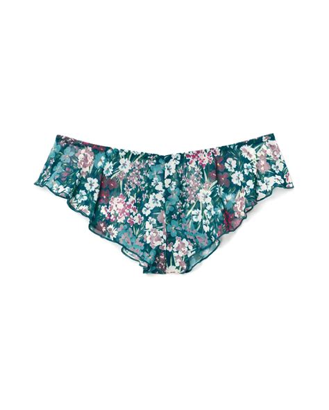 Graciela Cheeky Floral Green Flutter Panty Adore Me