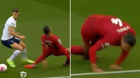 Virgil Van Dijk Sent Completely Wrong Way By Tottenham Hotspur Goal