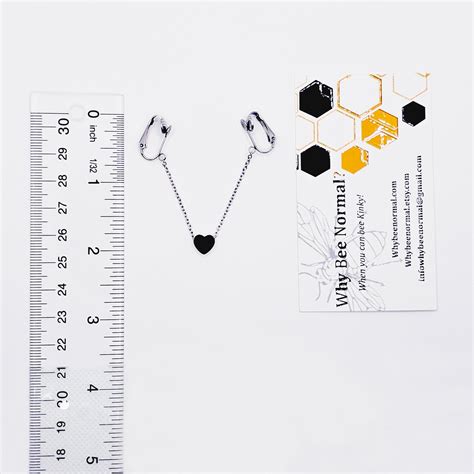 Labia Chain Dangle With Sliding Heart Stainless Steel Non Piercing G Why Bee Normal