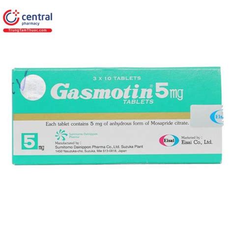 Thuốc Gasmotin 5mg Thuốc Chống Viêm Loét Dạ Dày