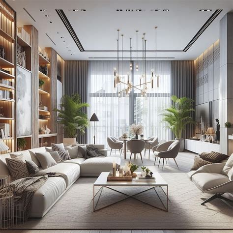 Premium Photo Visualization Modern Residential Interior Design