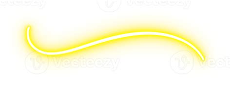 Yellow Glowing Neon Curved Line 24683978 Png