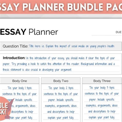 Assignment Planner Bundle Printable Assignment Tracker For Etsy