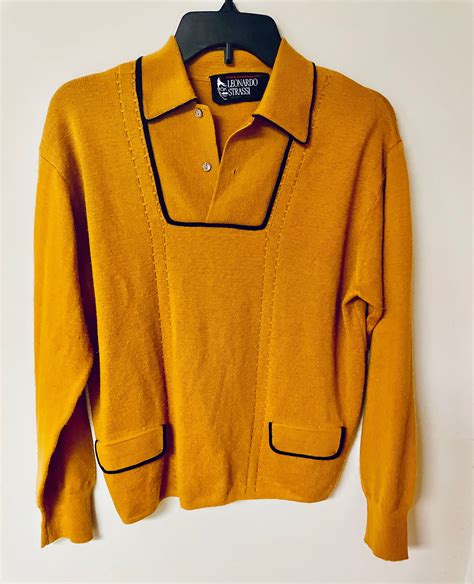 Vintage Leonardo Strassi Sweater 100 Wool Etsy
