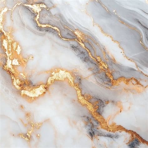 Elegant Gray And Gold Marble Texture With Luxurious Veining Patterns