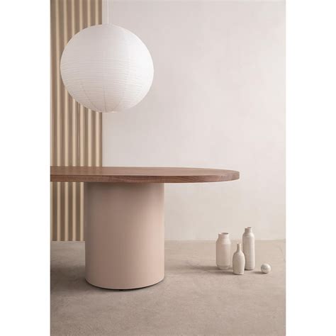 Custom Column Meeting Table Made From Solid Wood With Metal Base For