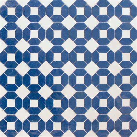 Blue And White Hexagonal Tile Pattern By Mosaic House