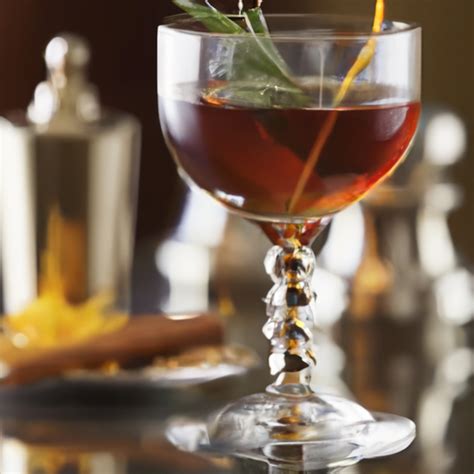 The Royal Blend Elegant Cocktail With Porto Cognac Simple Syrup Orange Bitters