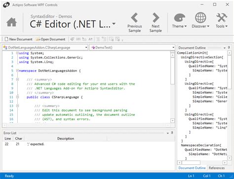 Actipro Syntaxeditor For Wpf