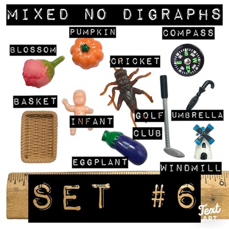 Montessori Phonetic Language Object Sets Blue Series Miniatures 10