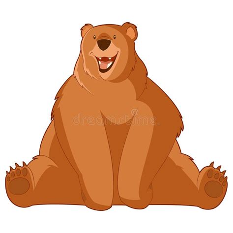 Cartoon Fat Bear Sitting Stock Illustrations 254 Cartoon Fat Bear