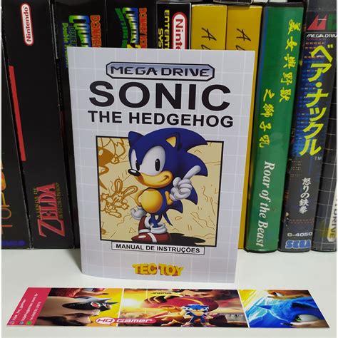 Sonic The Hedgehog Manual Traduzido Do Jogo Mega Drive Tectoy