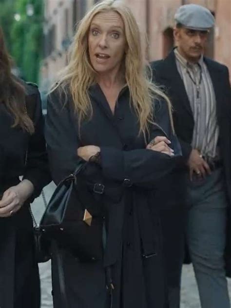 Mafia Mamma 2023 Kristin Black Trench Coat Edison Jacket