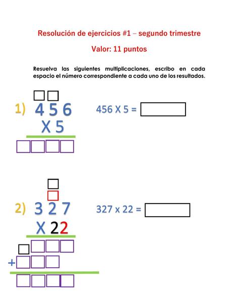 Multiplicaciones Exercise For Tercer Grado Actividades En Clase