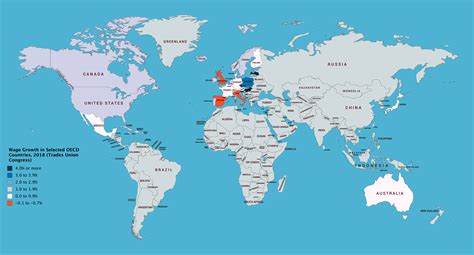 Wage Growth In Selected Oecd Countries 2018 [6460x3480] R Mapporn