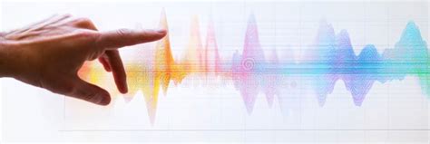 Geologist Analyzing Seismic Wave Patterns On Interactive Touchscreen