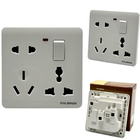 Universal Wall Switch Socket Fulimen Multi Plug Multi Socket Outlet Plug Base 5 Hole