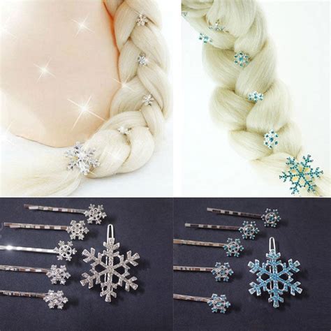 Frozen Elsa Snow Flakes Premium Hair Clips
