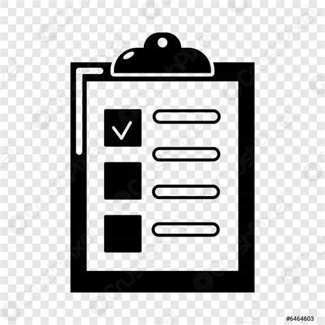 Checklist Icon Simple Black Style Stock Vector 6464603 Crushpixel