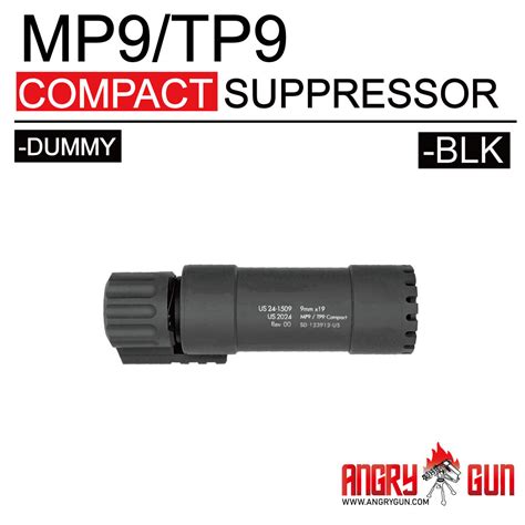 Angry Gun Mp9tp9 Compact Suppressor Dummy Ver Black Or Fde