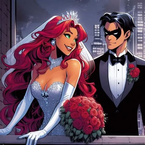 Star Fire And Robin Matching Pfp Matching Dc Pfps Starfire Wedding