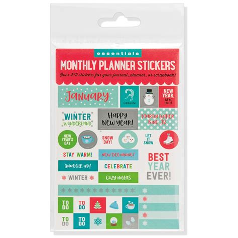 Monthly Planner Stickers 12 Sheets