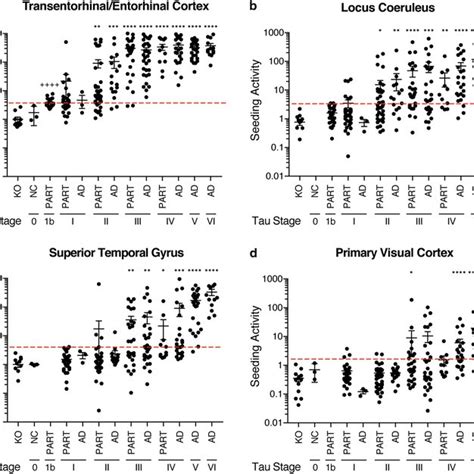 Correlations Of Tau Seeding Activity Across Brain Regions A Tau Seeding