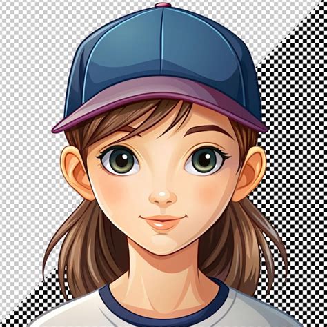 Premium Psd Girl In A Baseball Expression Vector